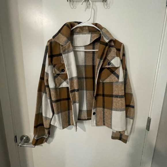SHEIN | Jackets & Coats | Flannel Jacket | Poshmark